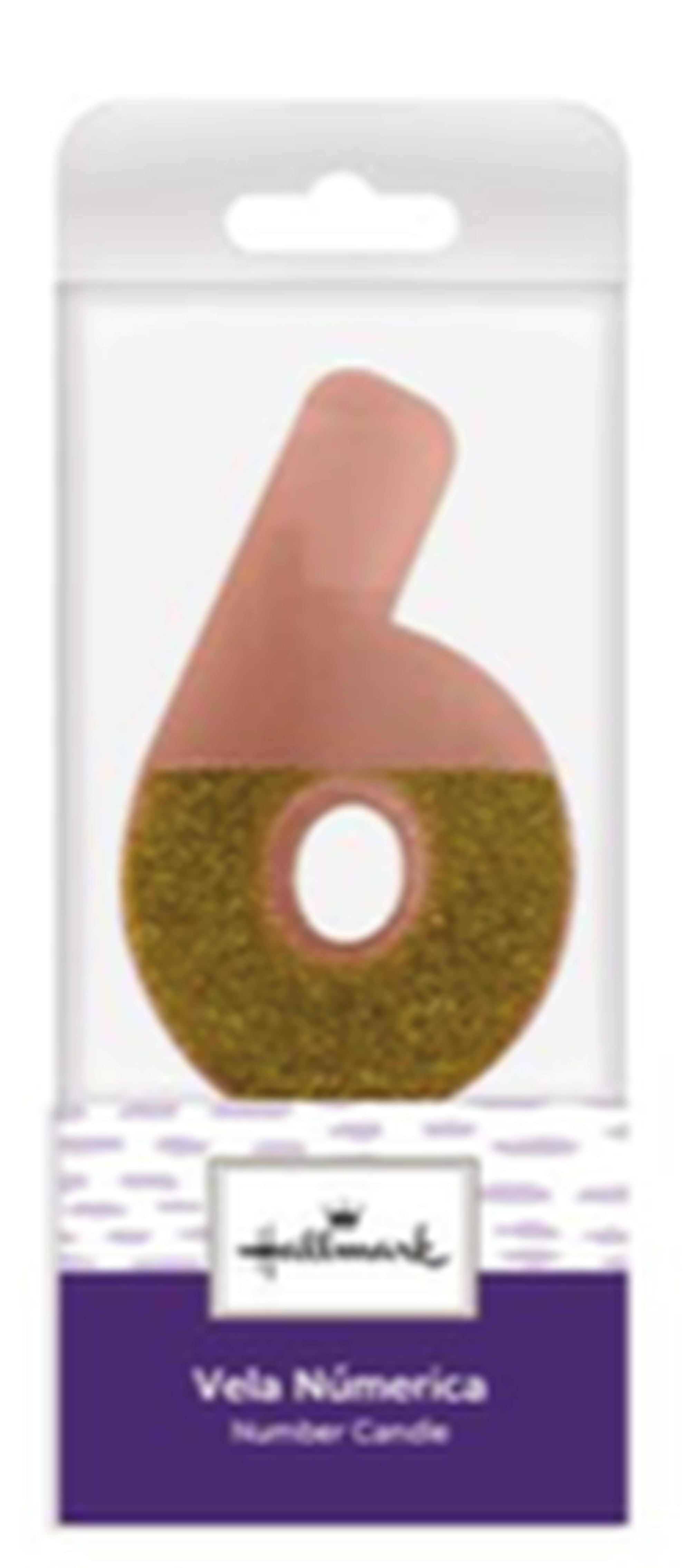 VELA ROSADA ESCARCHA NUM 6 – Party Fiesta RD