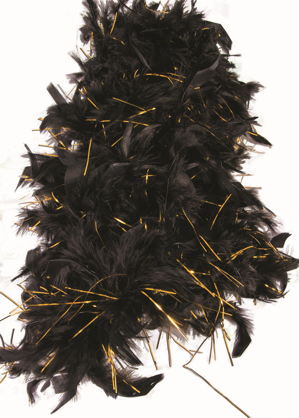 BOA AÑOS 20S NEGRO CON DORADO – Party Fiesta RD
