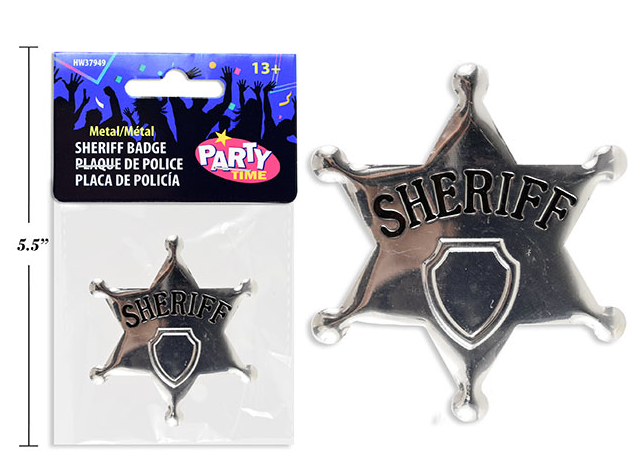 METAL SHERIFF PLATE – Party Fiesta RD