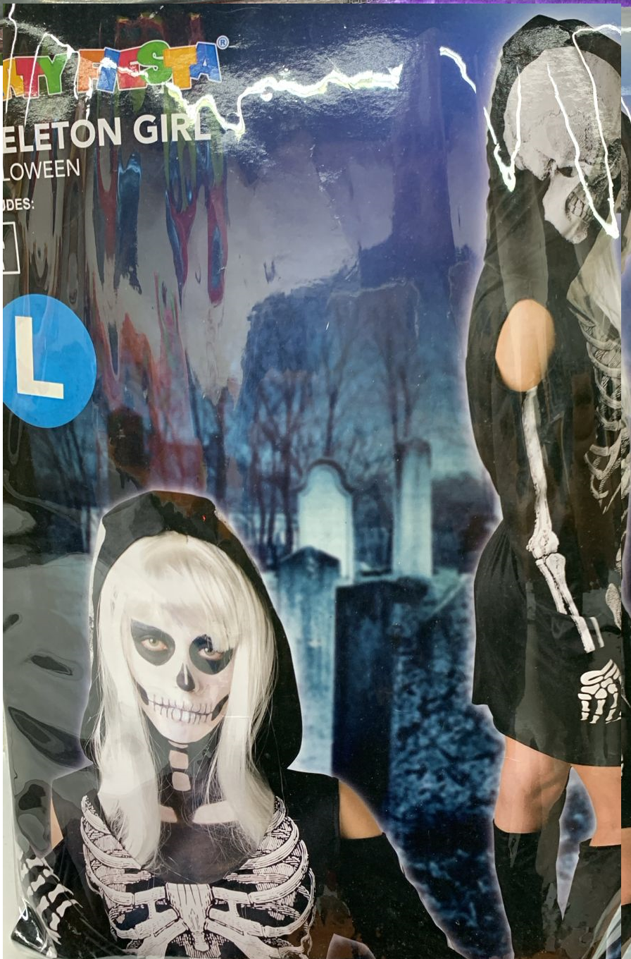 SKELETON HOODY COSTUME L – Party Fiesta RD